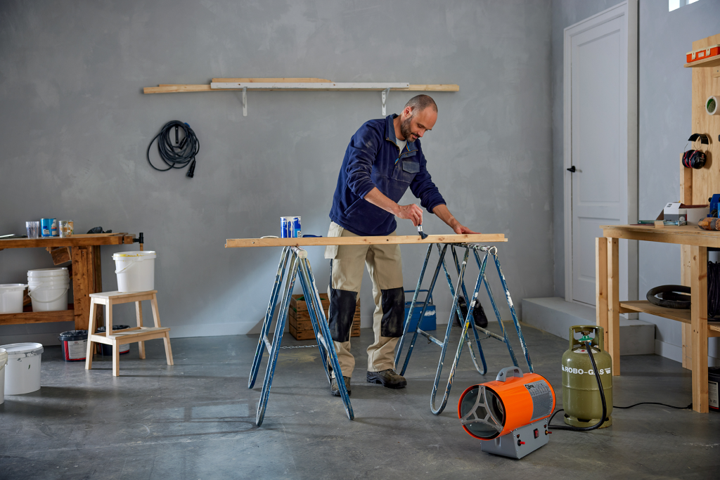 Chauffage de chantier gaz GFA 1030E sans détendeur gaz orange/gris